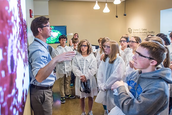 Middle school students see the future at Gates Biomanufacturing Facility